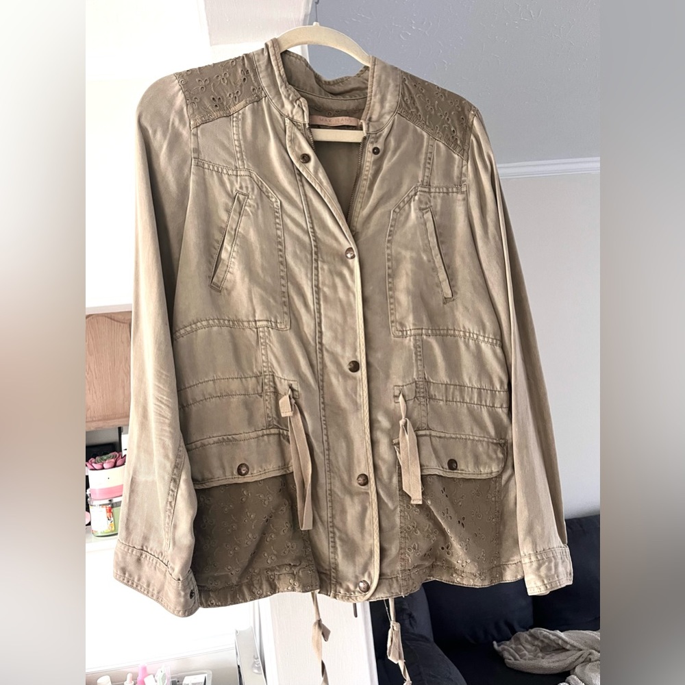 Max Jeans Sage Green Cargo Jacket, Women’s S - Gem